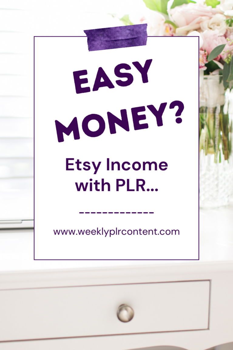 Can You Sell PLR on Etsy? Why Yes, You Can... - Weekly PLR Content