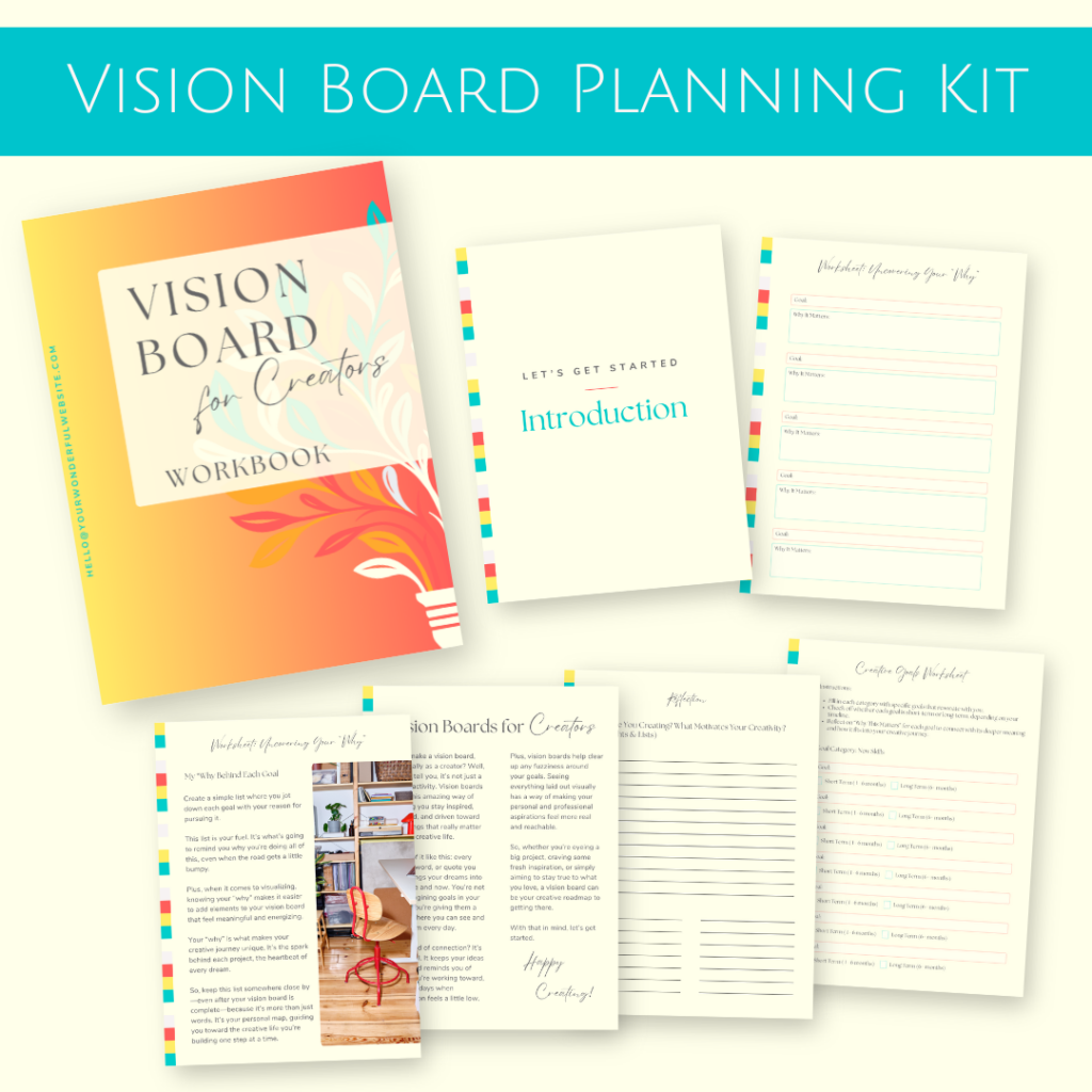 Vision Board Planning Kit PLR Freebie Download - Weekly PLR Content